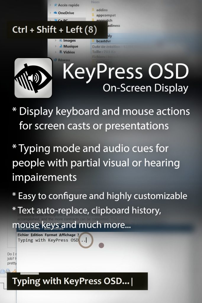 Features – KeyPress OSD